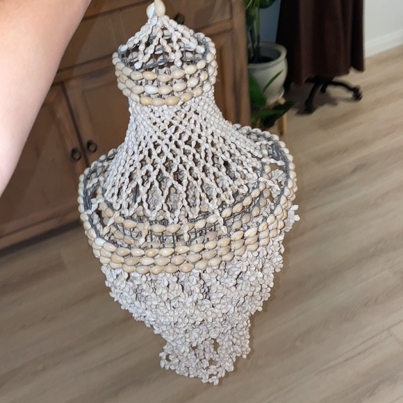 Anthropologie | Accents | Puka Cowrie Sea Shell Hanging Chandelier ...